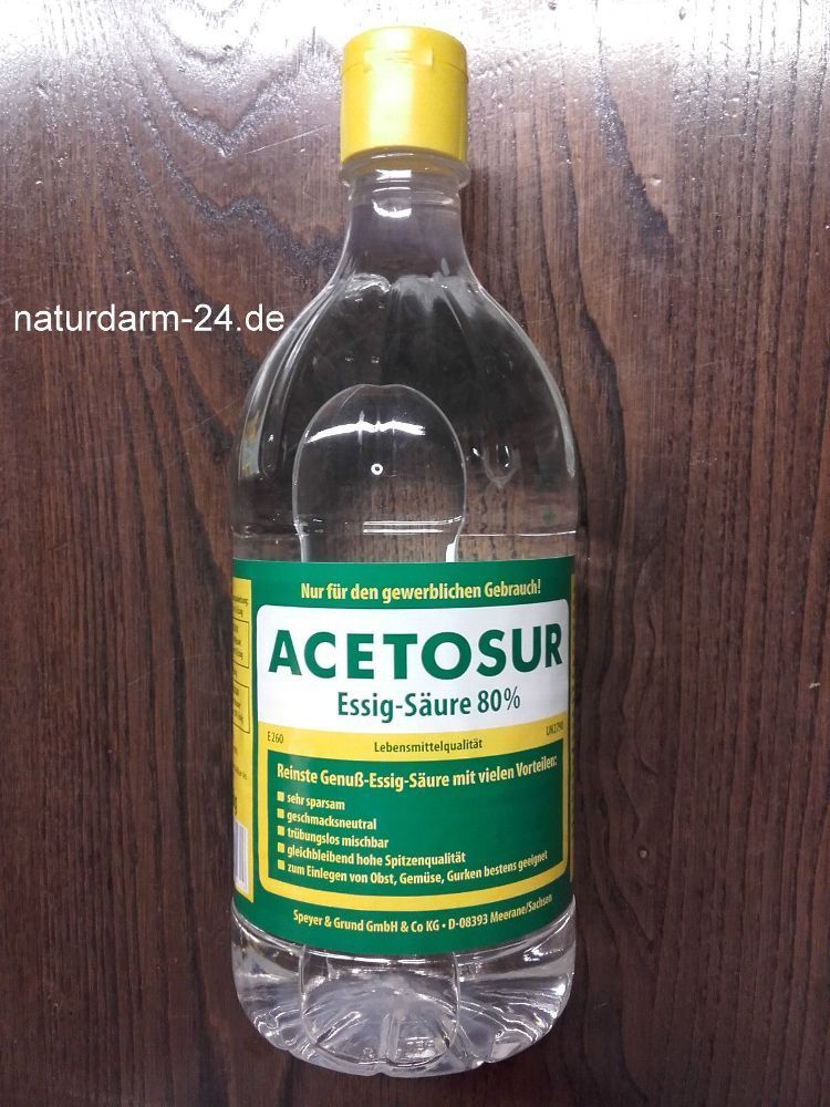 Essig-Essenz 80%, Acetosur Essig-Säure 80%,1 Liter ...