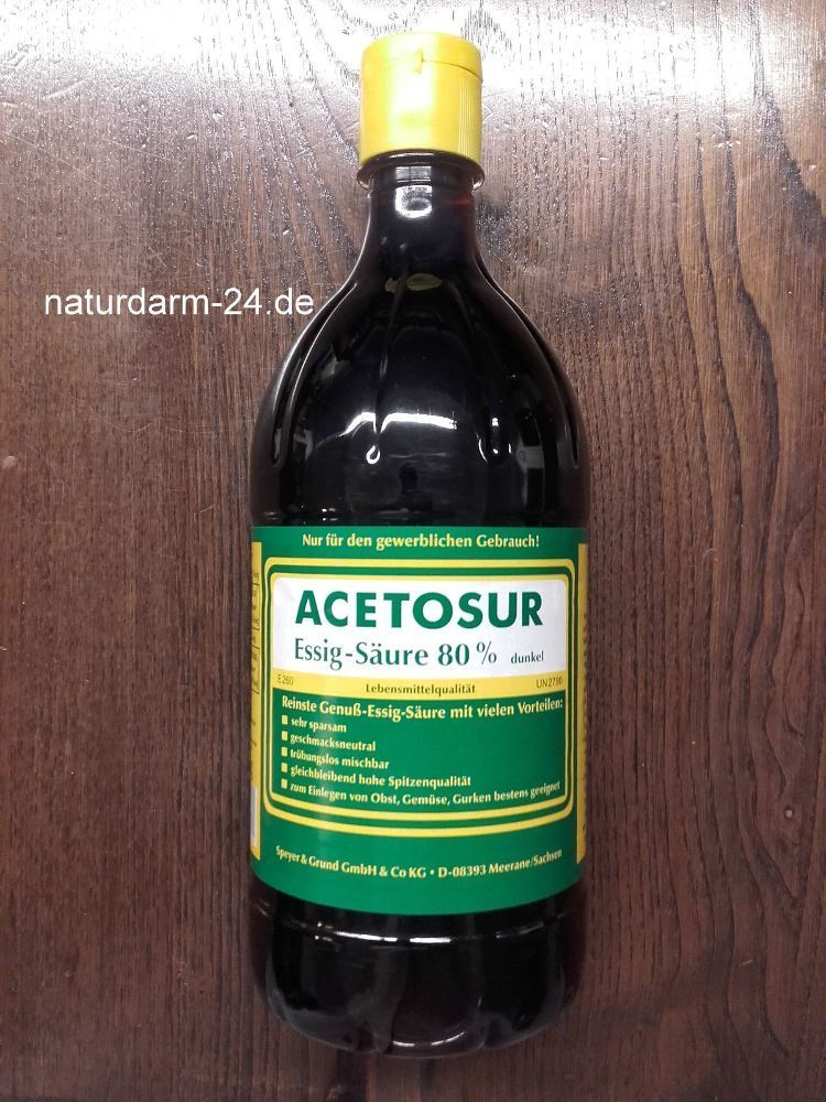 Essig-Essenz 80%, Acetosur Essig-Säure 80%,1 Liter ...