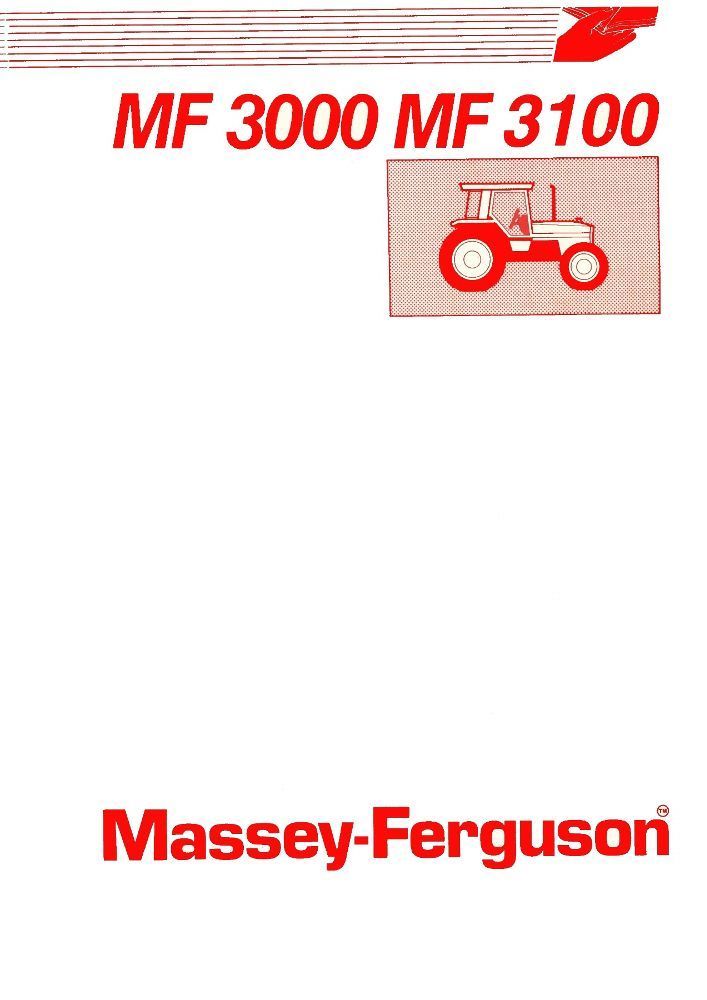Betriebsanleitung Massey Ferguson Schlepper MF 3000 + 3100 kaufen bei ...