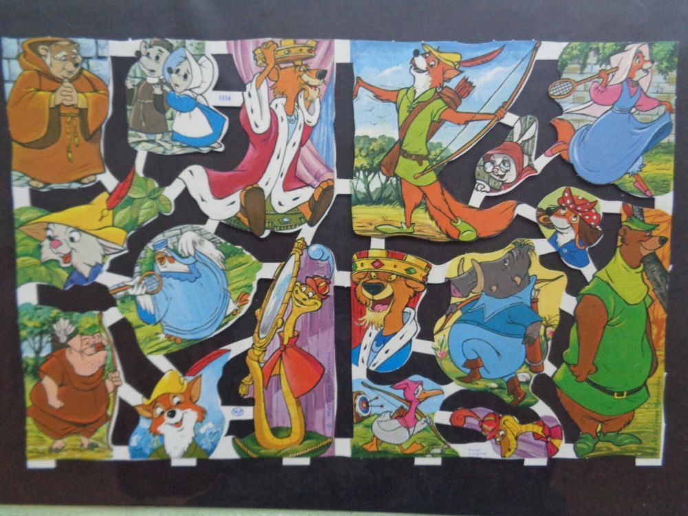 mamelok England Sraps Glanzbilderbogen MLP 1556 1557 WALT Disney Robin ...