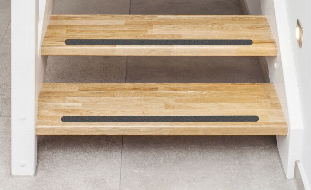 Anti Rutsch Streifen 3cm + gummiert anthrazit schwarz+ Treppe Stufen ...