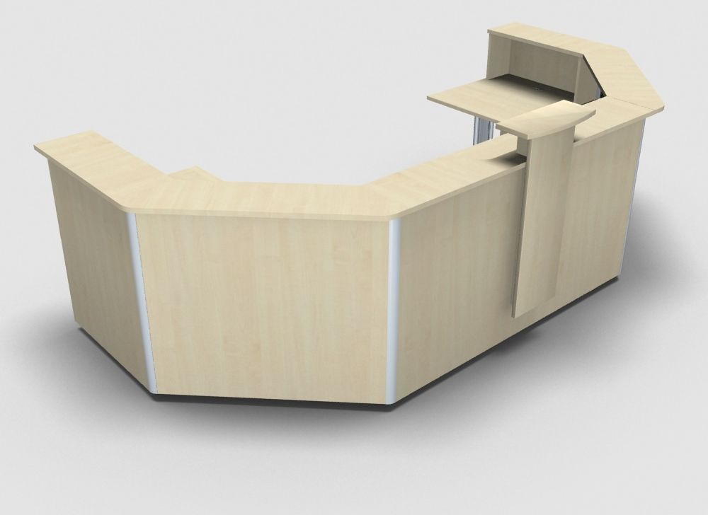 Empfangstheke Solid 340 x 160 cm Empfangstresen Theke Rezeption ...