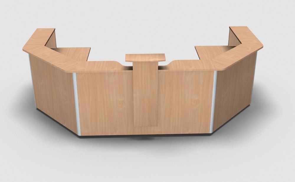 Empfangstheke Solid 340 x 160 cm Empfangstresen Theke Rezeption ...