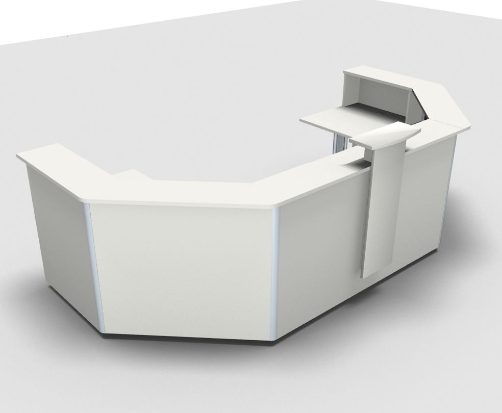 Empfangstheke Solid 340 x 160 cm Empfangstresen Theke Rezeption ...