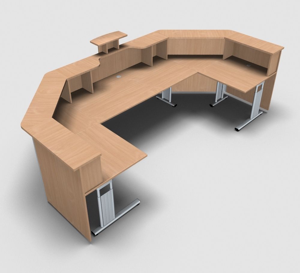 Empfangstheke Solid 340 x 160 cm Empfangstresen Theke Rezeption ...