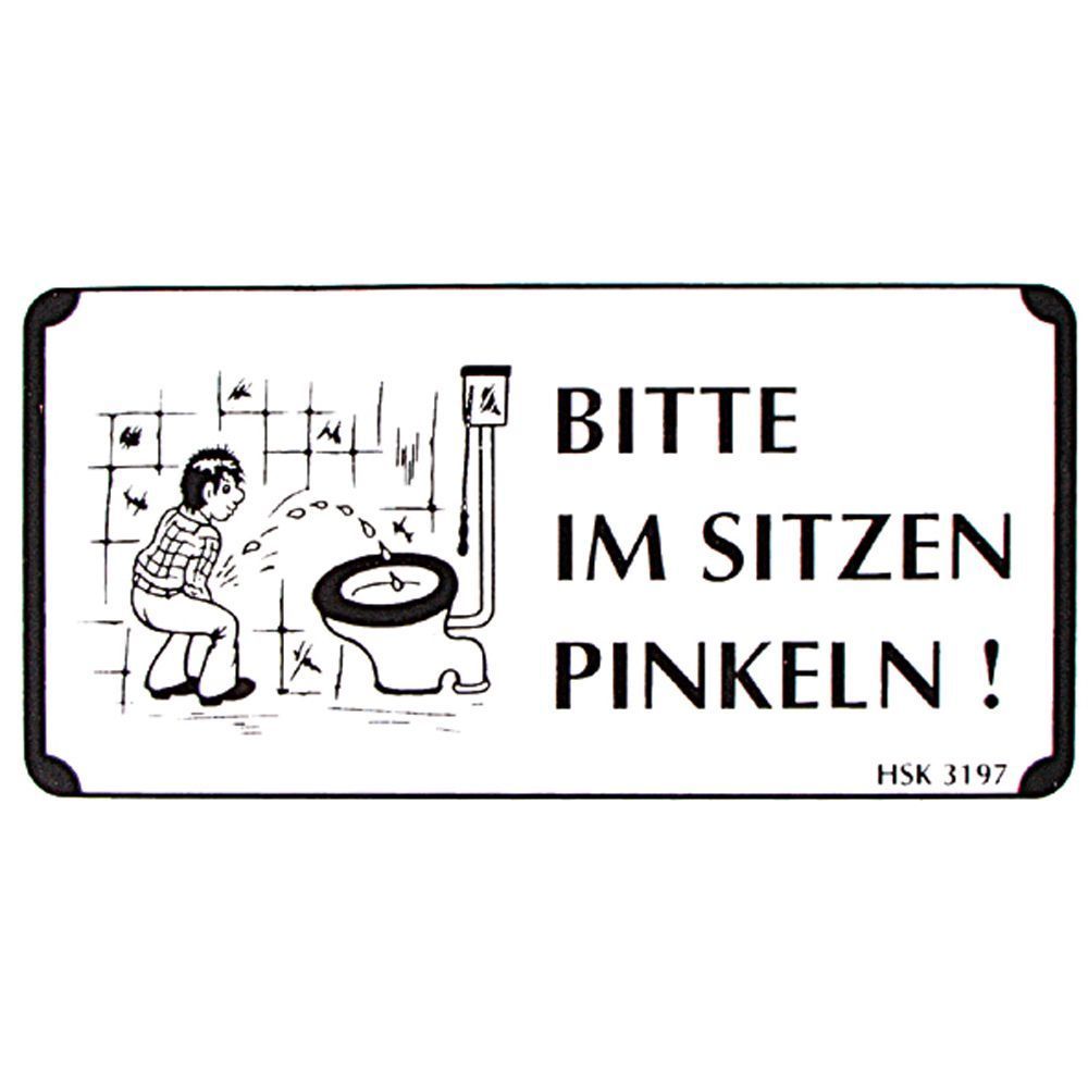 Hinweisschild - Bitte im Sitzen pinkeln - 303197 - Gr. ca. 15 x 7,5 cm ...
