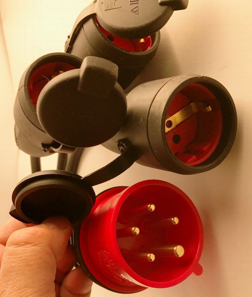Ev Ladekabel Typ 2 Auf Cee 16 A 3 Phasen Mit Cee Adapter Zum Laden V