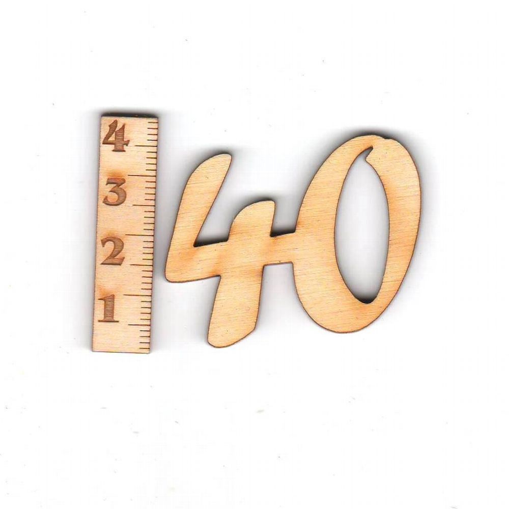 40 Geburtstag Zahl aus Holz verschiedene Größen Geschenk Hochzeit ...