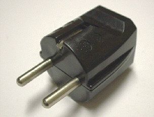 Schukostecker Netzstecker Stromstecker Schutzkontakt Stecker schwarz ...