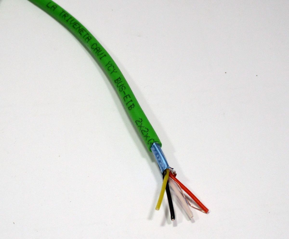 100m KNX EIB Busleitung YCY 2X2X0,8 grün Datenkabel, Buskabel, Instabus ...