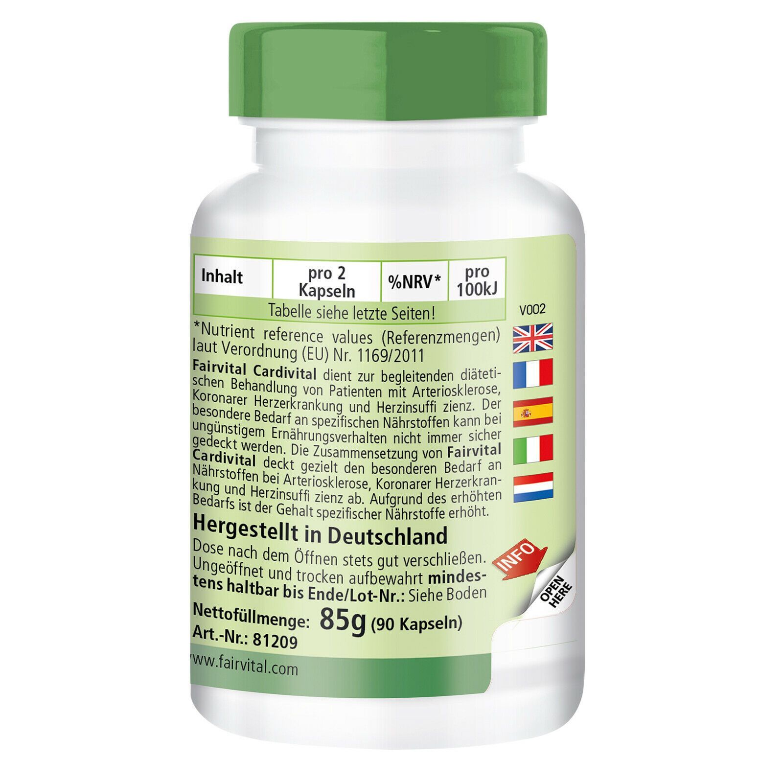 Cardivital 90 Kapseln Herz, 30 Inhaltsststoffe Mineralien Vitamine ...