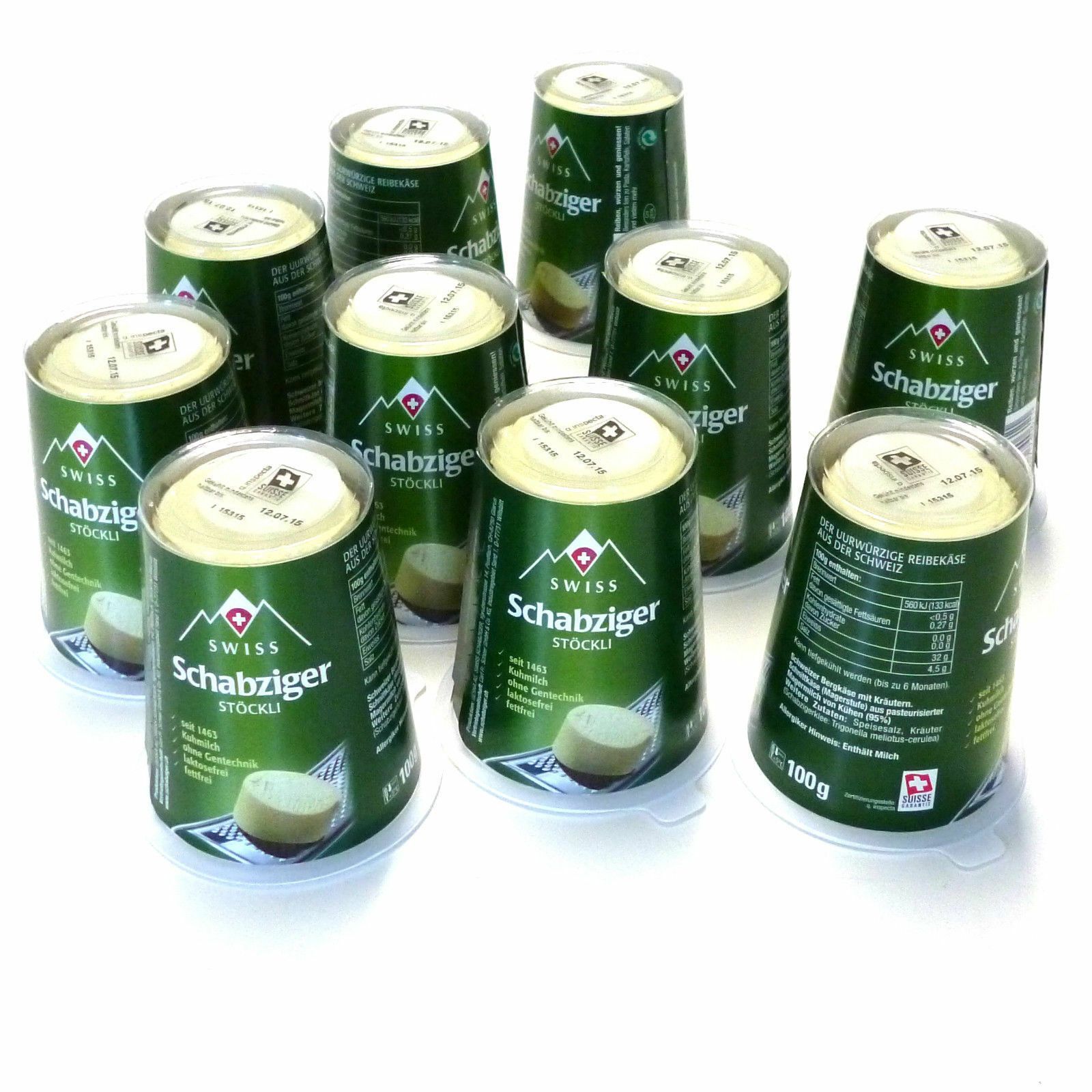 Swiss Schabziger 10x100g Schabziger Stöckli Schweizer Reibekäse ...
