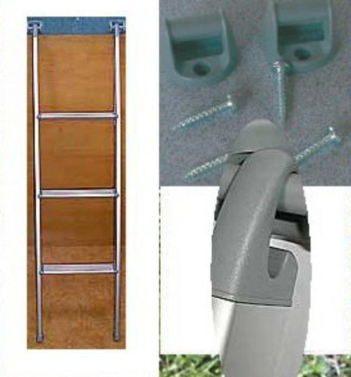 Leiter Alkovenleiter Alu 111 cm 3 Stufen mit Halter Einhängeleiter ...