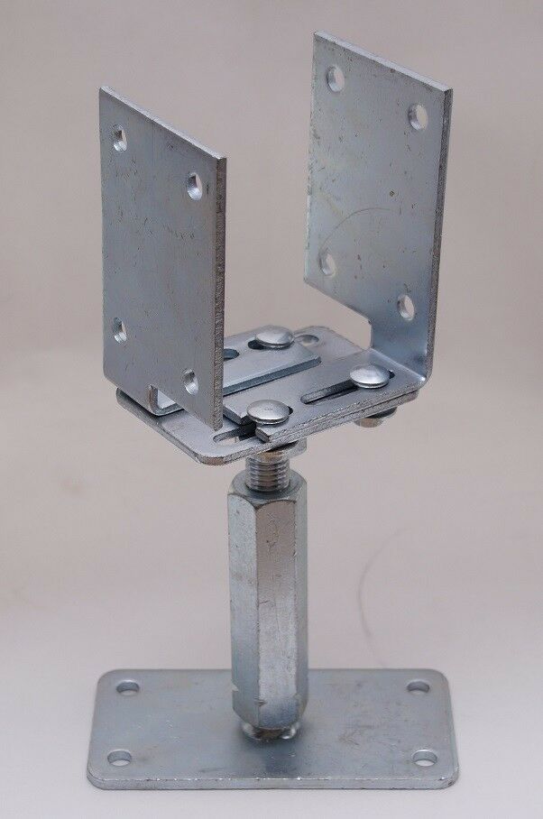 4x Pfostenanker Pfostenschuh verstellbar in Höhe und Breite ...