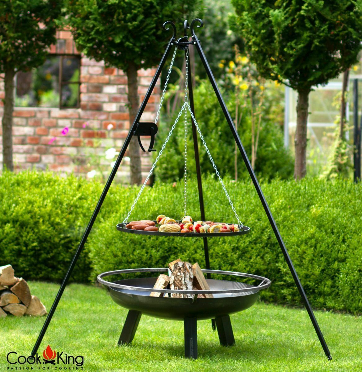 Profi Gartengrill BBQgrill Schwenkgrill + Grillrost Ø 70cm ...