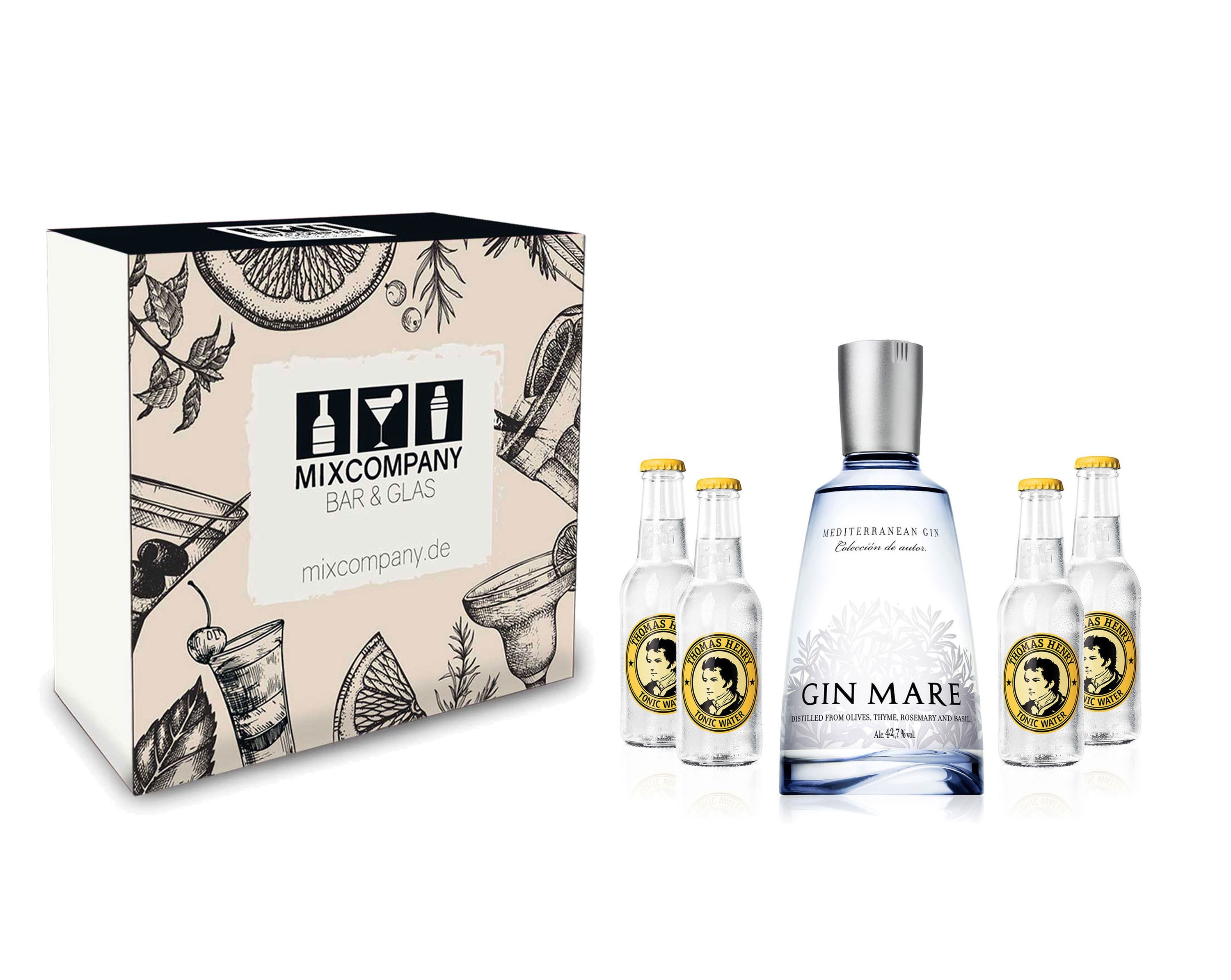 Gin Mare Gin tonic Set / Geschenkset - Gin Mare Mediterranean Gin 0,7l ...