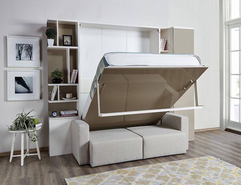 Multimo ROYAL Wohnwand mit Schrankbett / Wandbett und 2-er Sofa kaufen ...