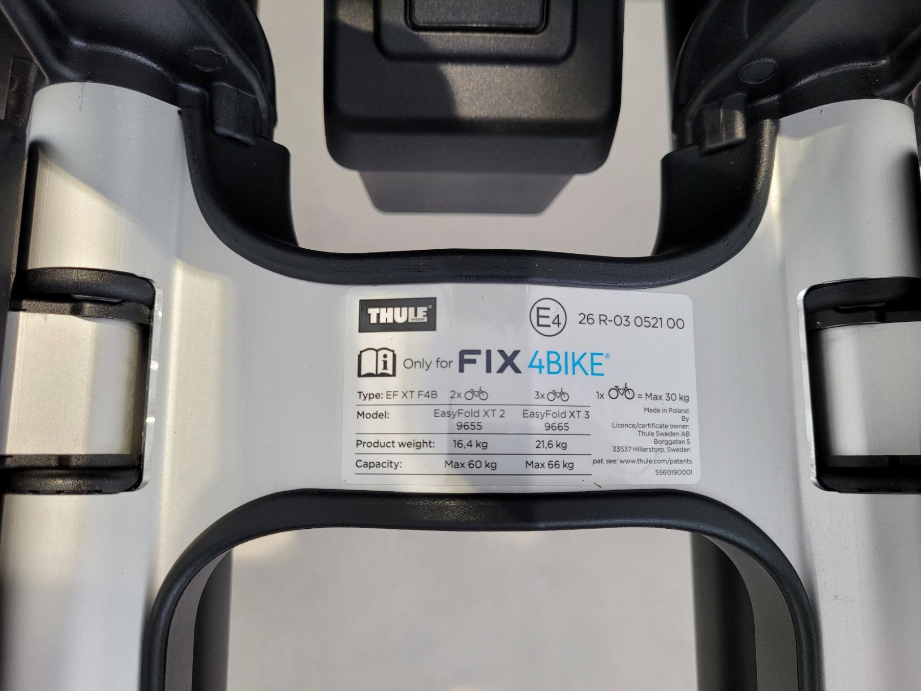 Volvo / Thule EasyFold XT F 2B, FIX4BIKE Fahrradträger Volvo Branding ...