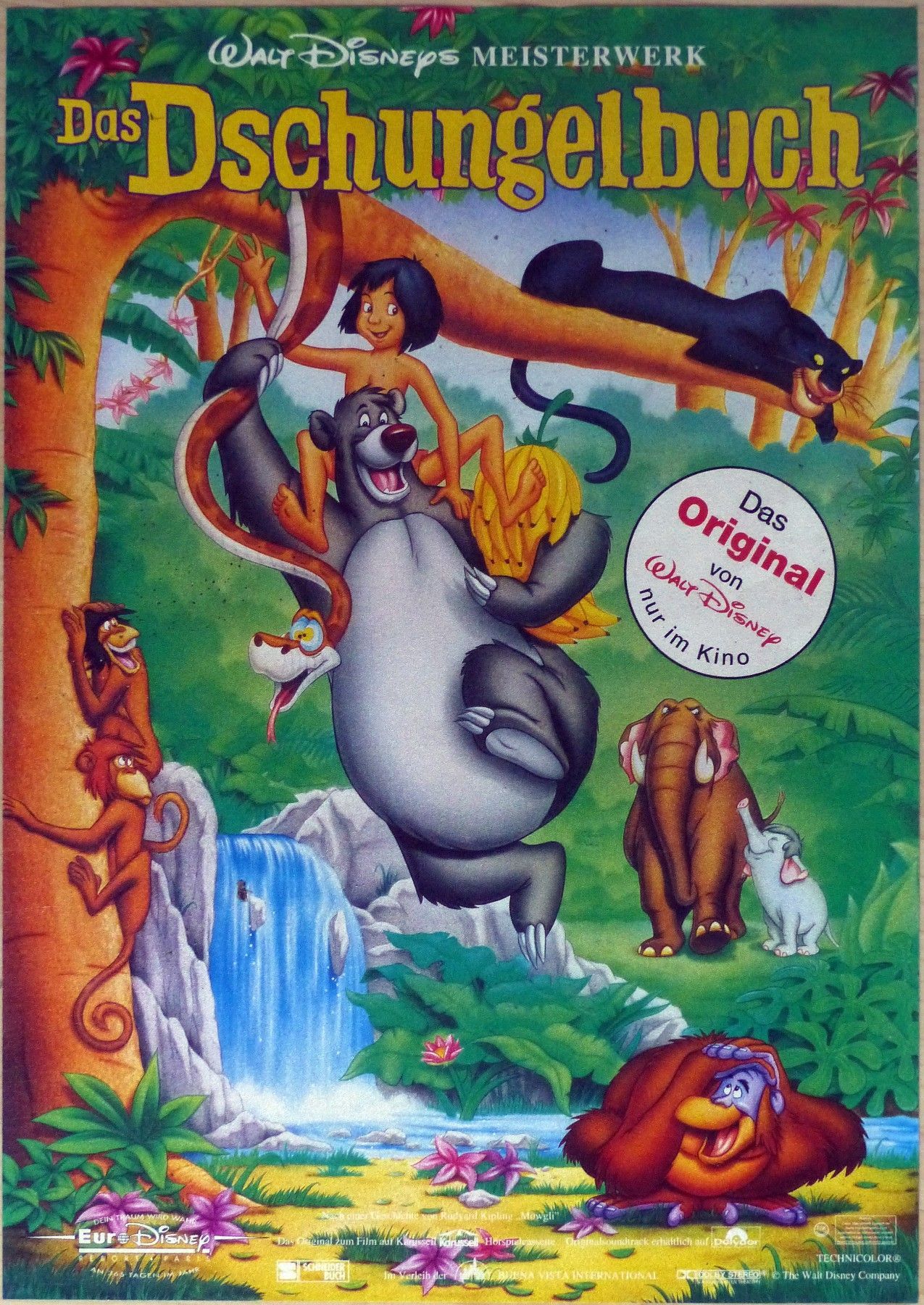 Walt Disney´s: Das Dschungelbuch - Original Kinoplakat A3 - 1993 ...