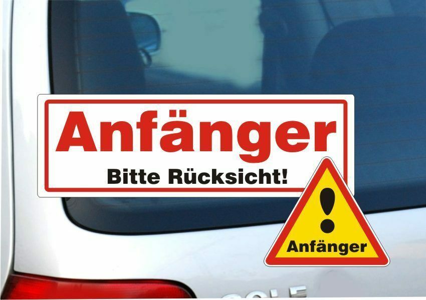 Anfänger Set Rücksicht Aufkleber Anfänger Autoaufkleber Fahranfänger Nr ...
