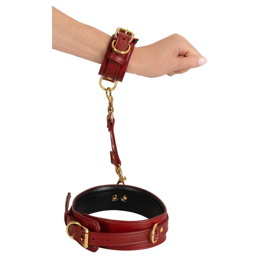 Hand-Bein-Fessel in edler Leder-Optik Rot Fetisch Bondage Paare Bad ...