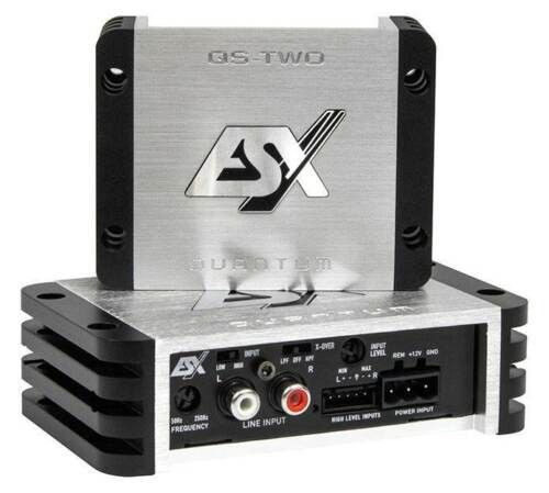 ESX QS-TWO-ISO 2-Kanal Class D Nano Digital Verstärker 380 Watt mit ISO ...