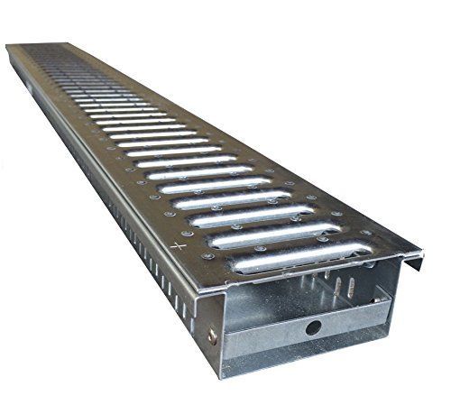 Fassadenrinne, Balkonrinne, Terrassenrinne 3er Set 1000 mm Stegrost mit ...