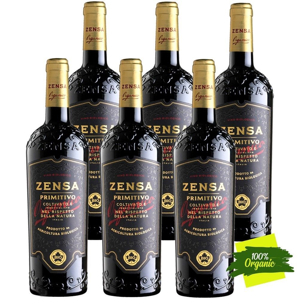 Zensa Primitivo IGP Salento Apulien BIO IT-BIO-009 Italien 6 x 75cl 14% ...
