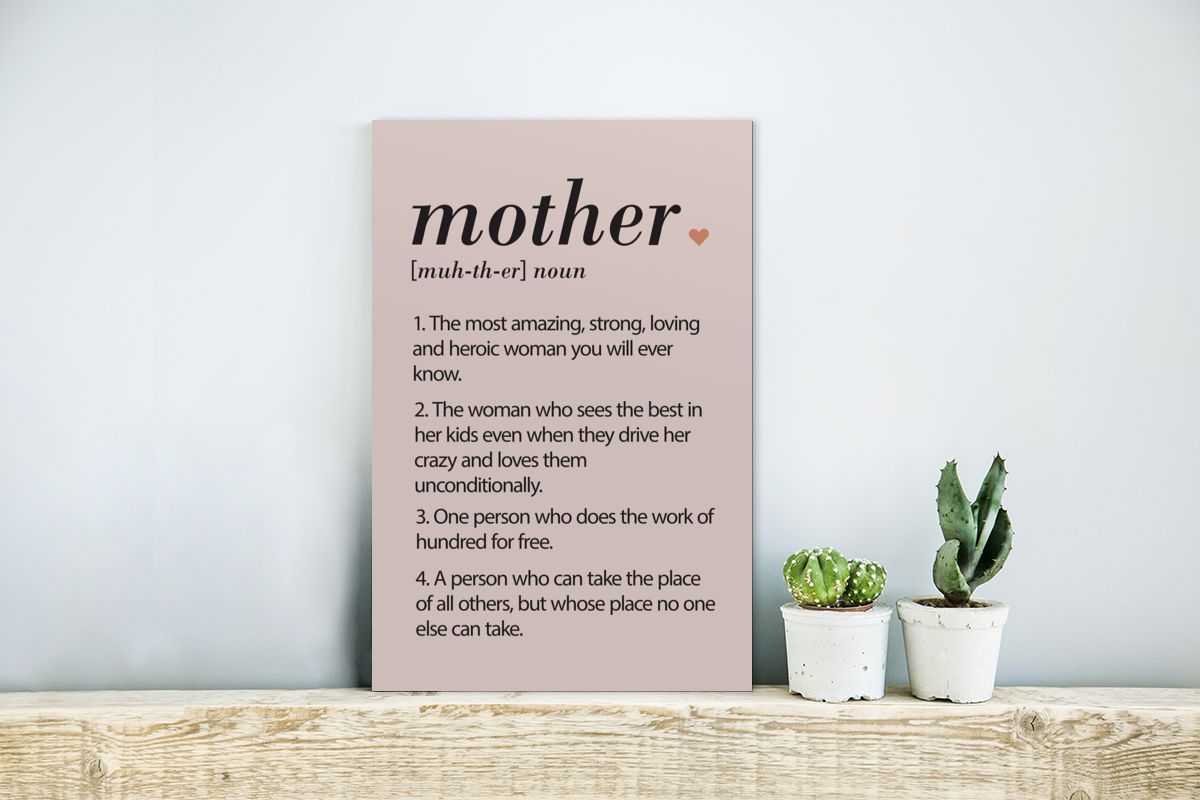 Glasbilder - 20x30 cm - Wörterbuch - Mutter - Mama definition - Zitate ...