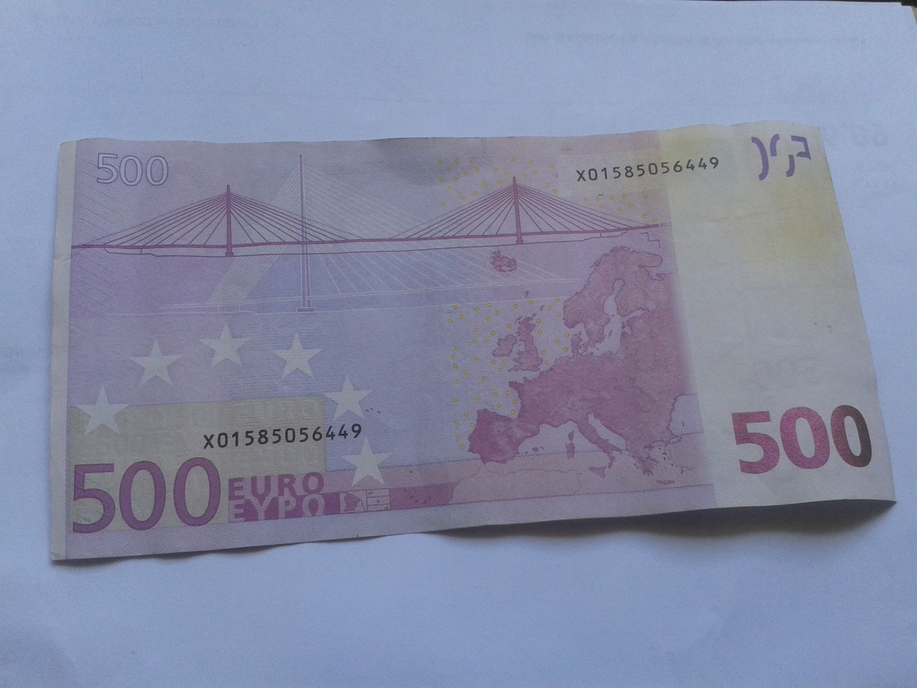 500 euro Banknote Geldschein 2002 Wim Duisenberg seltene X0 Serie 500 ...