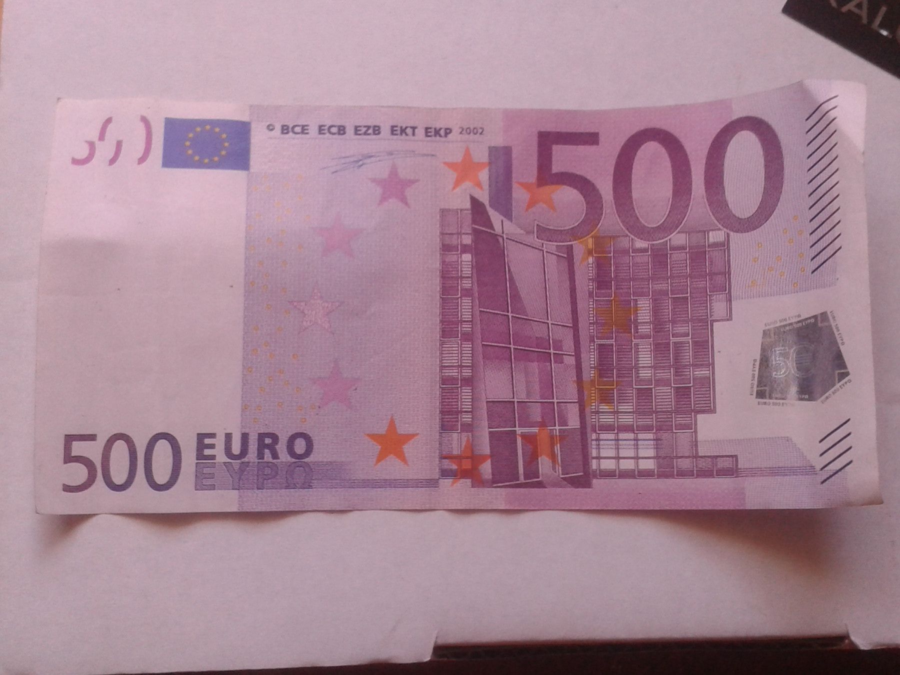 500 euro Banknote Geldschein 2002 Wim Duisenberg seltene X00 Serie 500 ...
