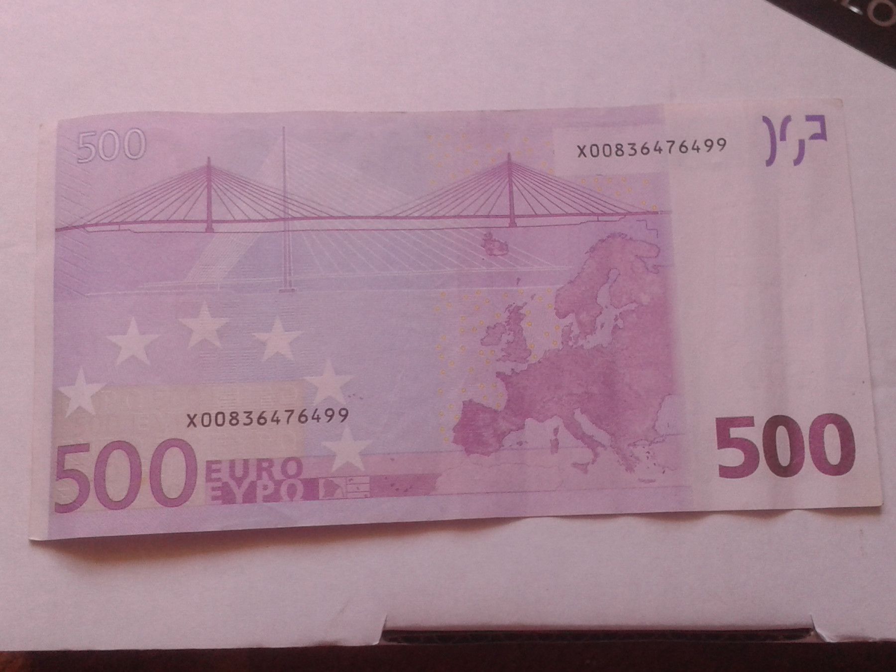 500 euro Banknote Geldschein 2002 Wim Duisenberg seltene X00 Serie 500 ...