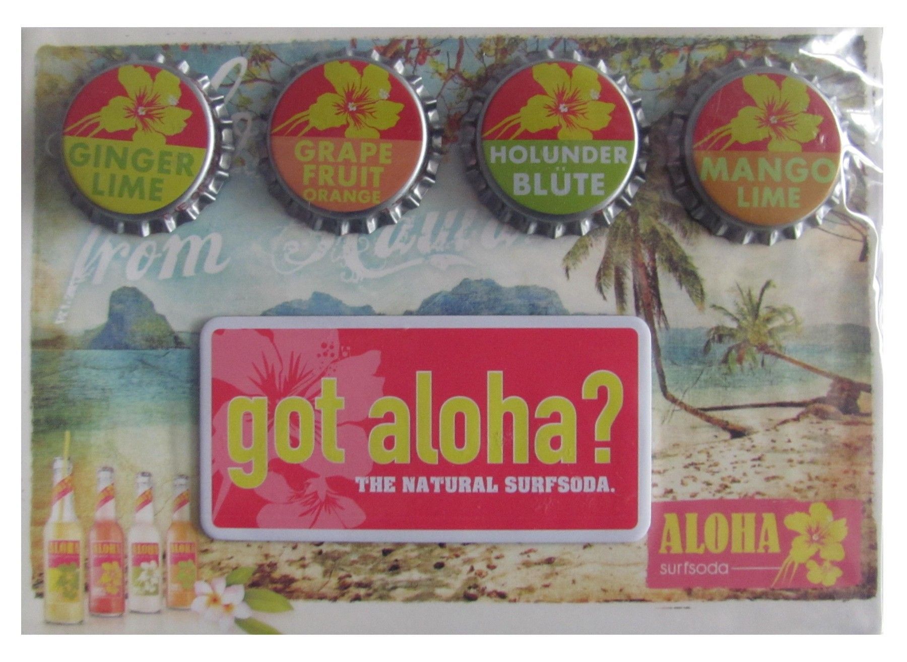 Warsteiner Brauerei - Aloha Limonade - 4 Magente in Kronkorkenform ...