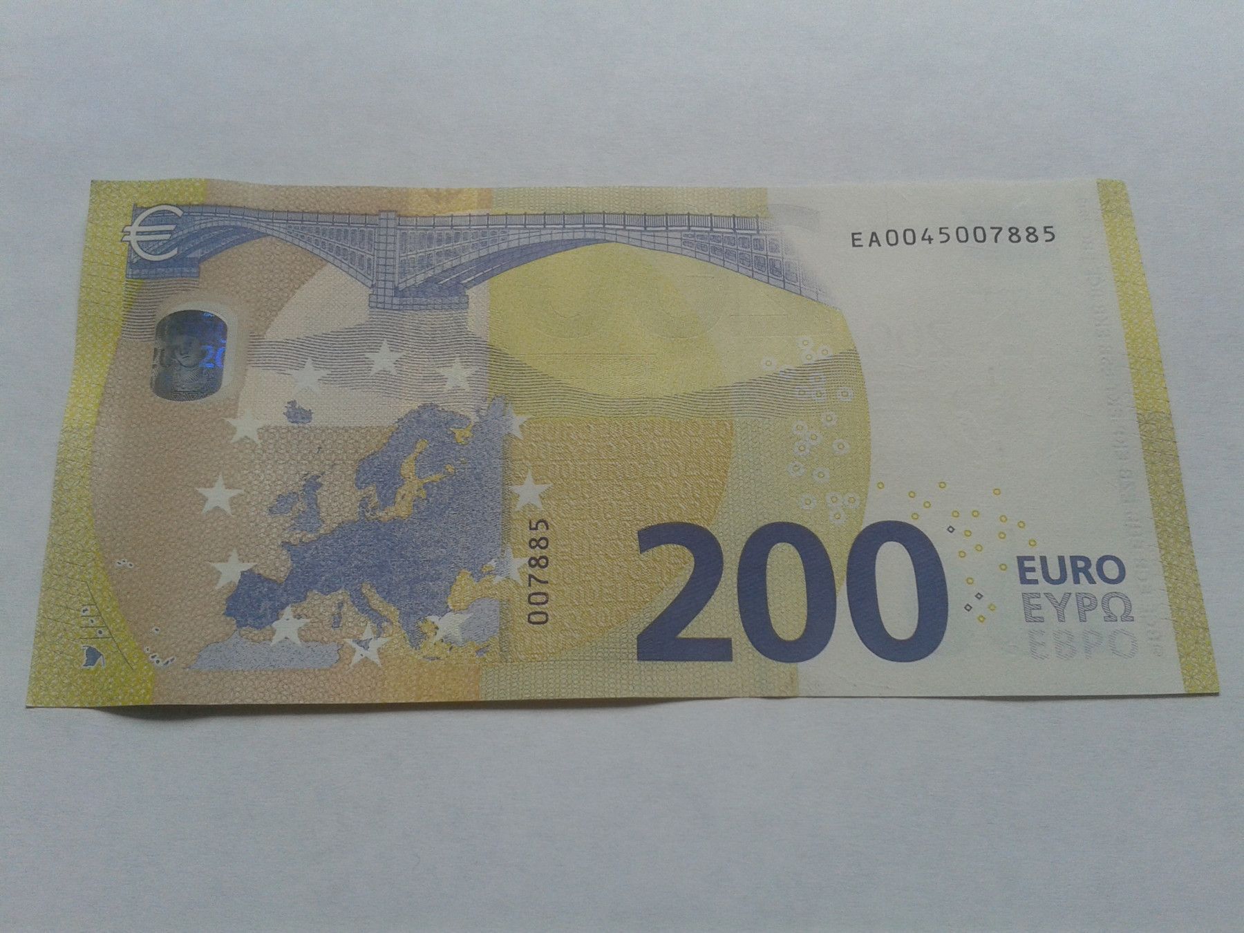 Original 200 euro 2019 Banknote Geldschein Christine Lagarde seltene EA00-Serie kaufen bei Hood.de