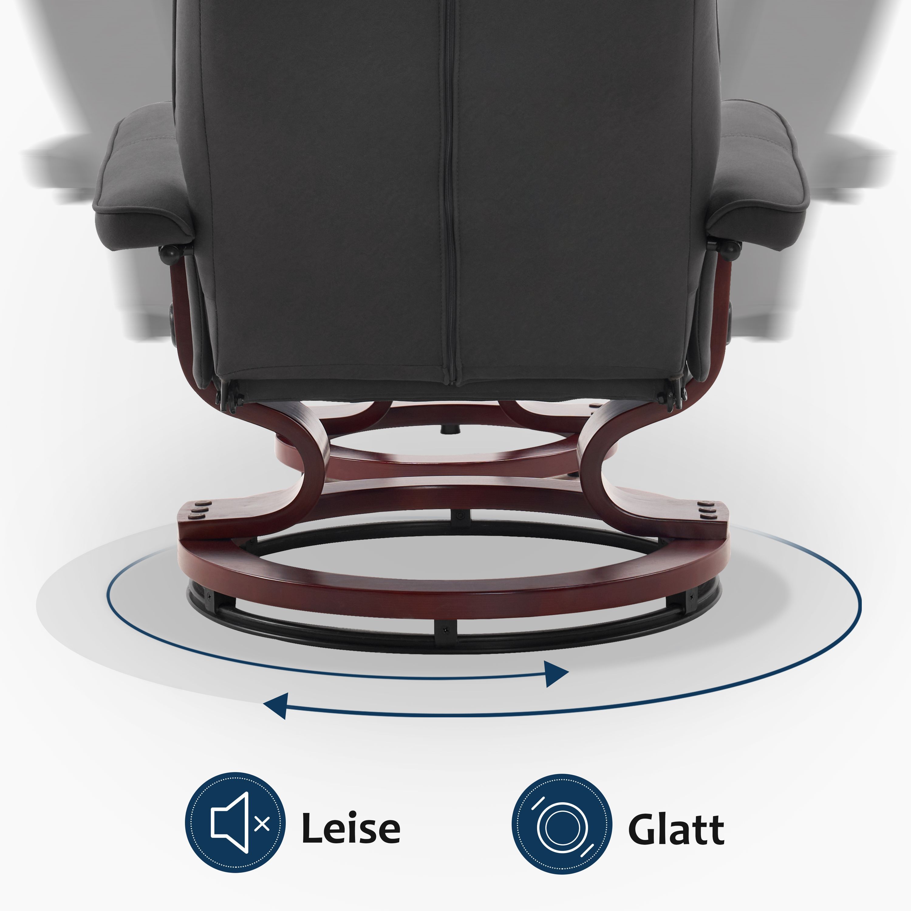 M MCombo Relaxsessel mit Hocker Fernsehsessel TV Sessel drehbar 9019 ...