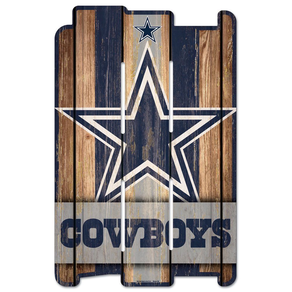 NFL Dallas Cowboys Plank Fence Wood Sign Holzschild Holz Deko Zaun ...