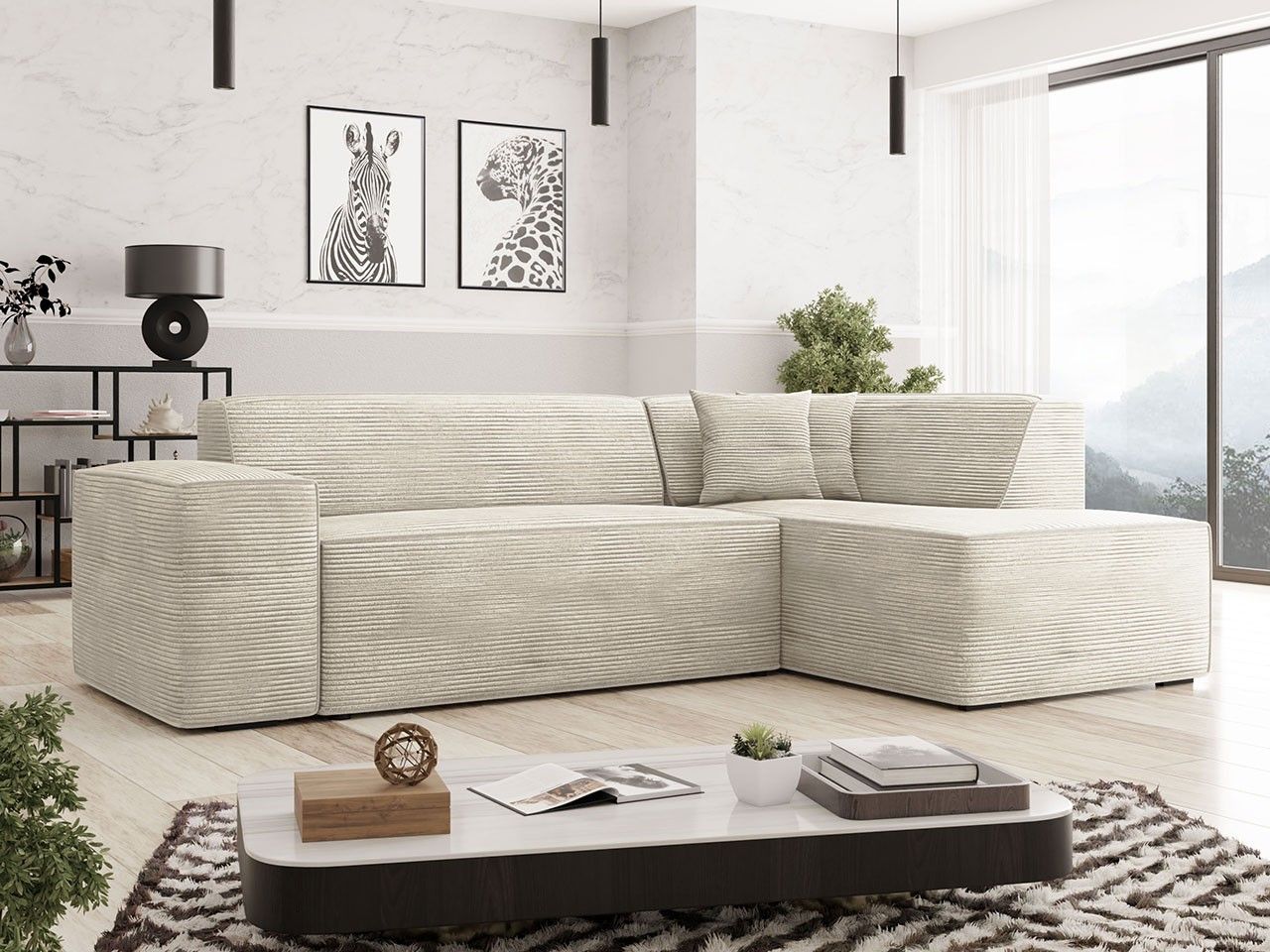 Ecksofa Lordin Cord Eckcouch Polstergarnitur L-Form Sofa Polstersofa ...