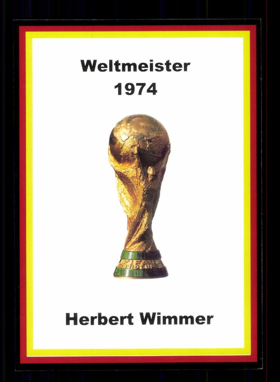 Herbert Wimmer Autogrammkarte DFB WM 1974 Original Signiert + 2 ...