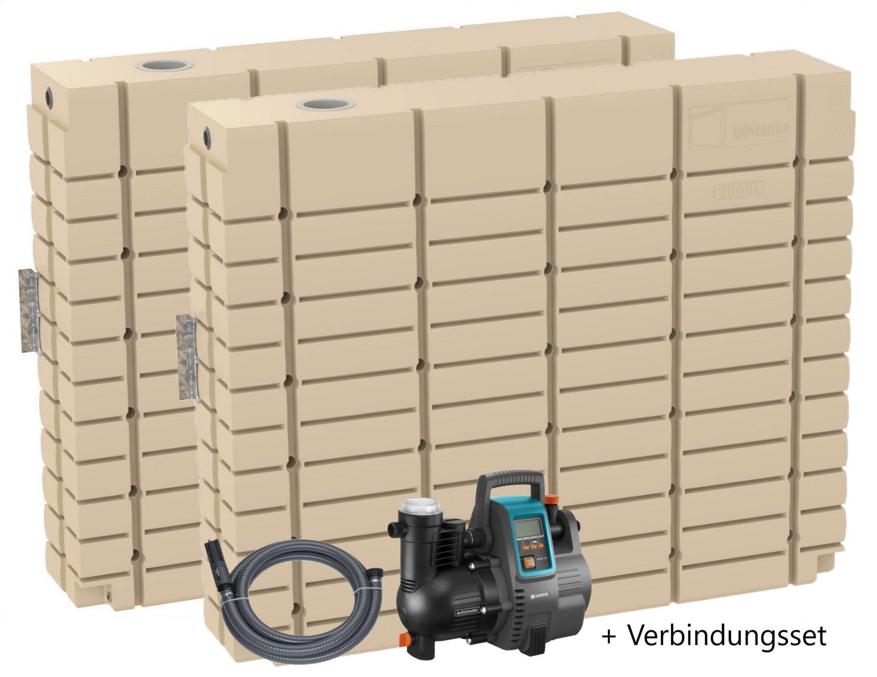 Regenwassertank 2000 Liter Oberirdisch