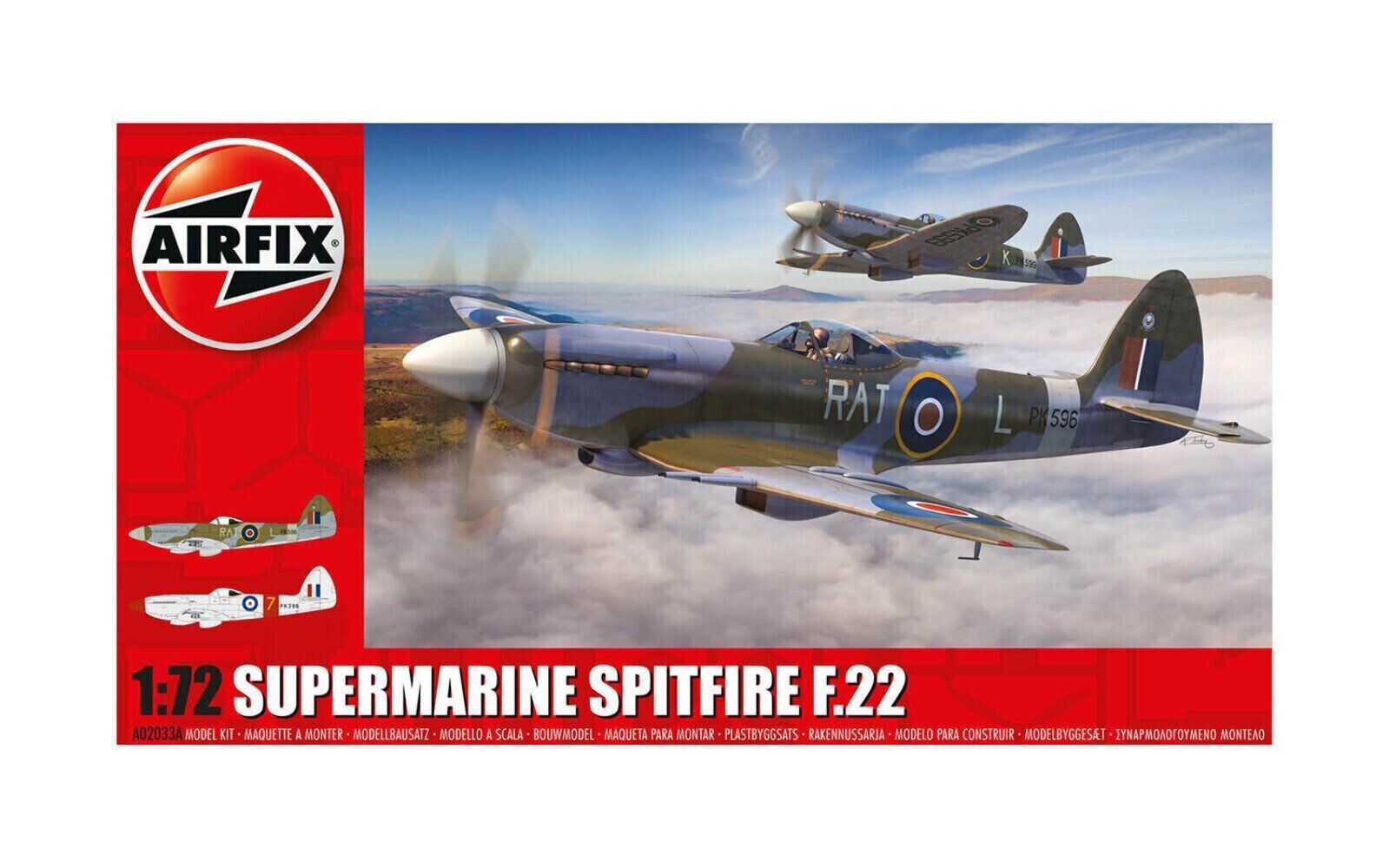 Airfix Supermarine Spitfire F. 22 in 1:72 1602033 Airfix A02033A ...