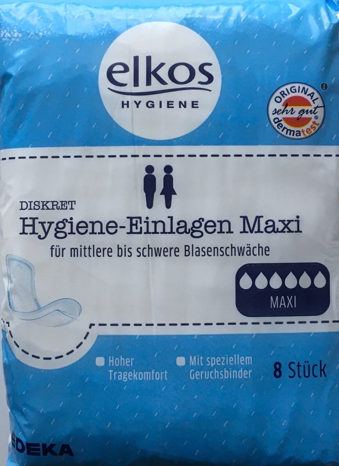 elkos Hygiene-Einlagen Maxi 8 Stück Packung 6er Pack (8x6) kaufen bei ...