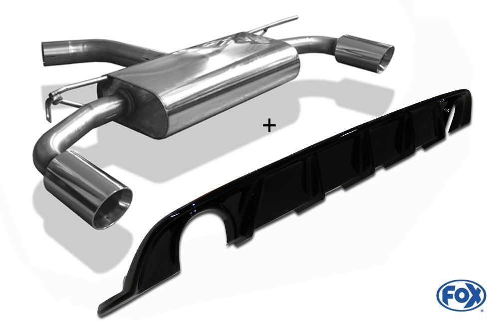 Fox Duplex Auspuff Sportauspuff Komplettanlage für VW Golf 7 Facelift 1 ...