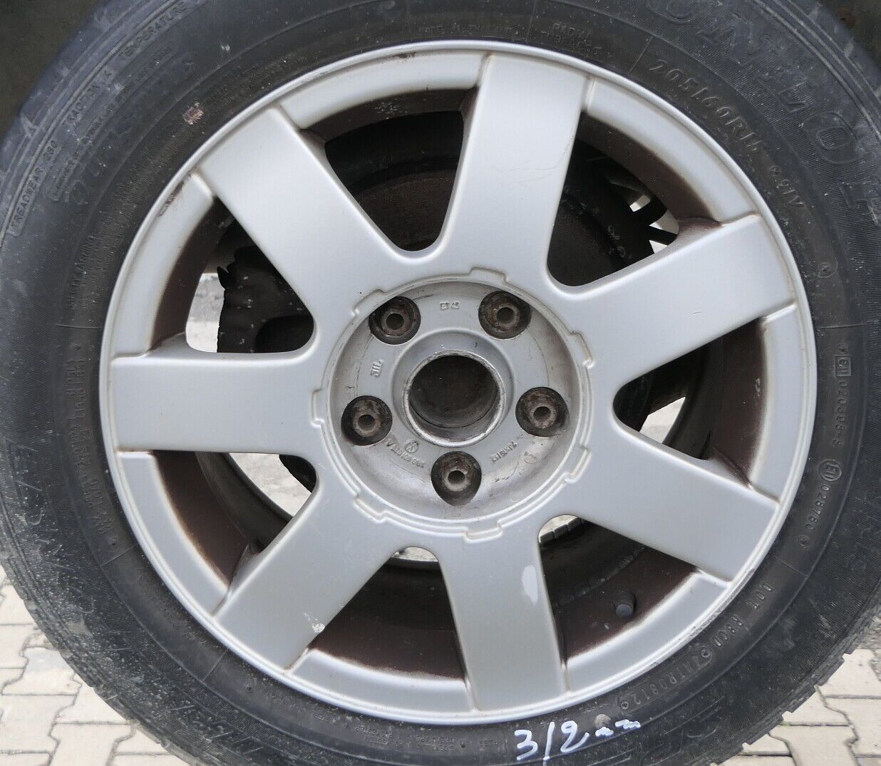 1x Felge Alufelge original VW Passat 3BG 7jx15H2 ET45 3B0601025A 3B0 ...