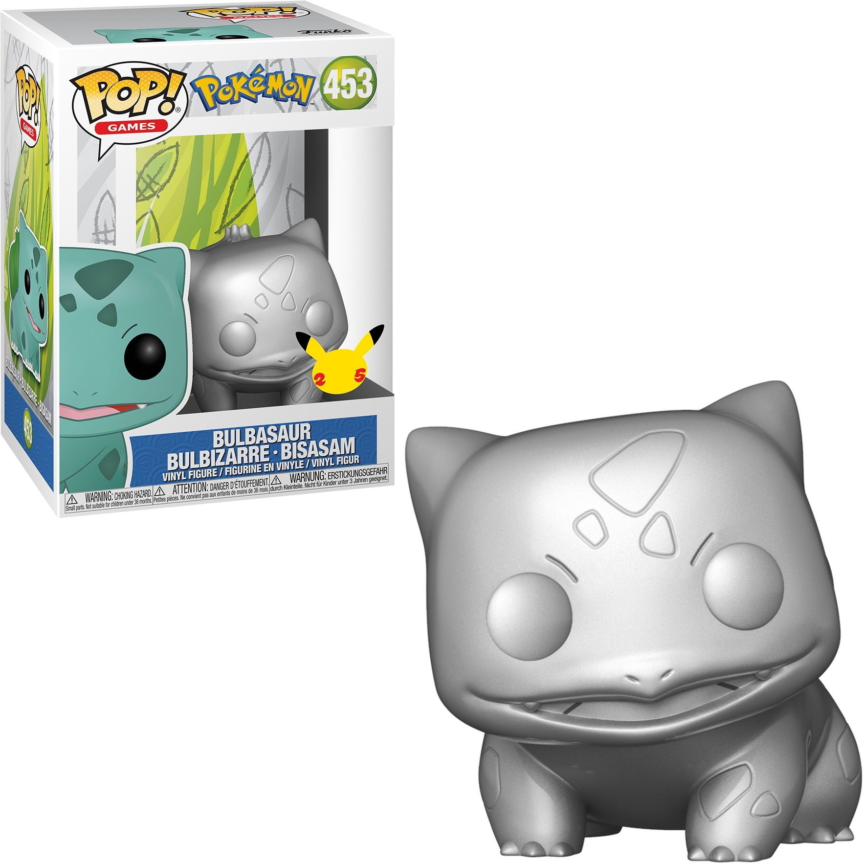 Pokemon - Bulbasaur Bulbizarre Bisasam 453 25 Years - Funko Pop ...
