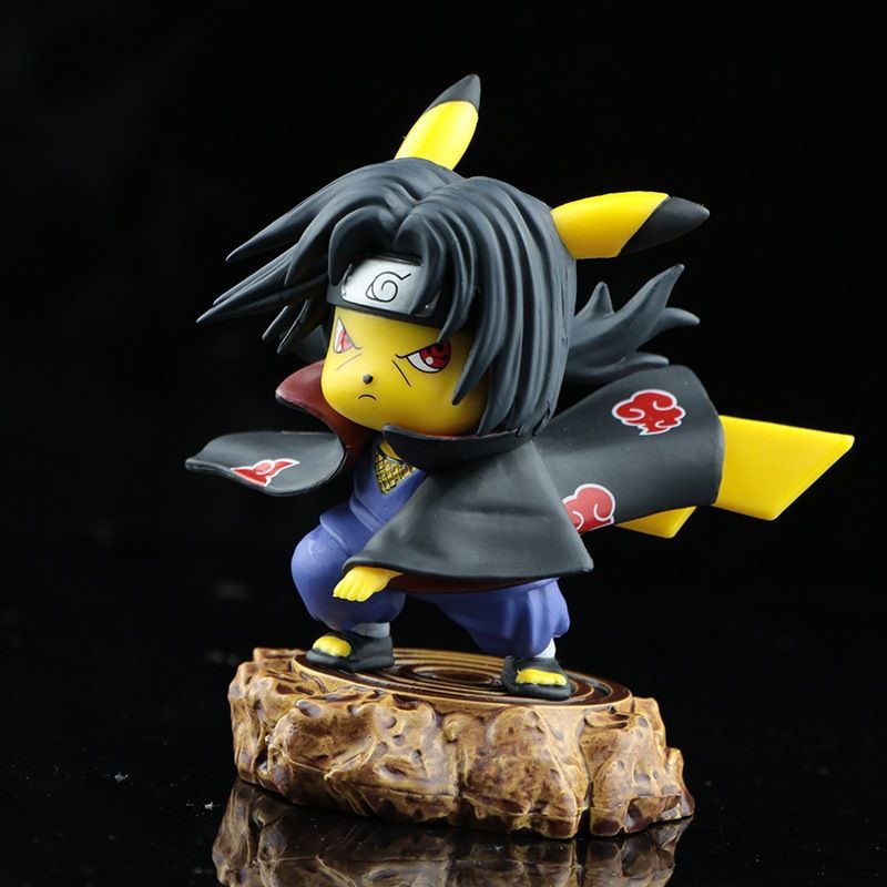 11CM Pokemon Pikachu Cosplay Naruto Uchiha Itachi Garage Kit ...