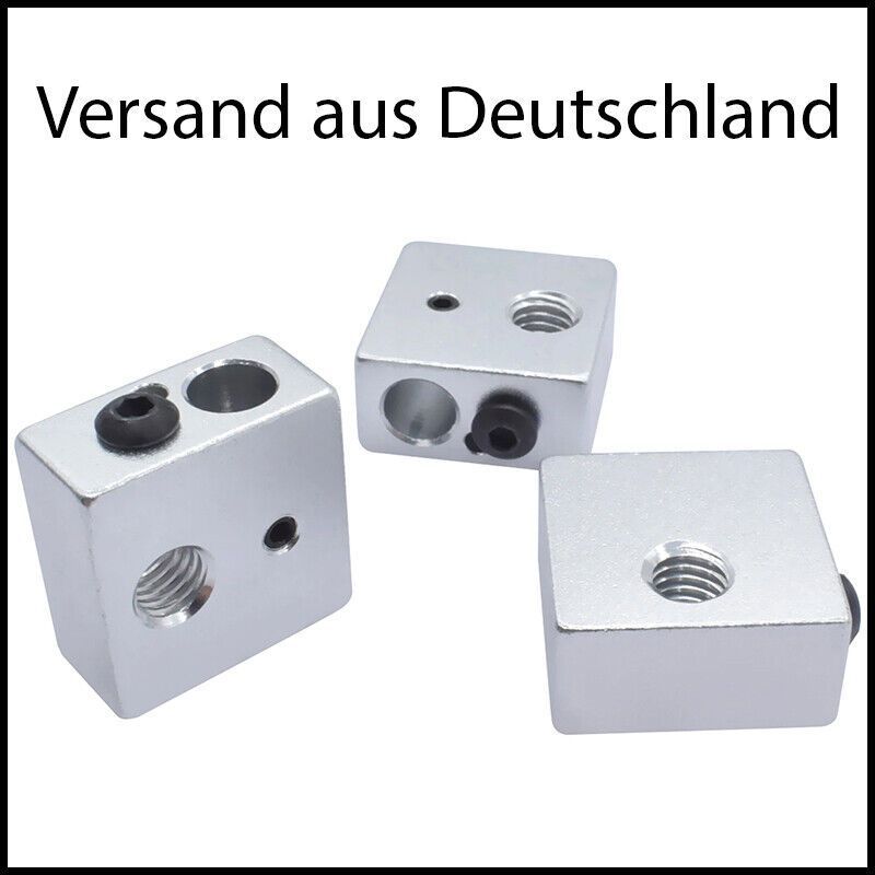 MK7 Mk8 Heizblock Heating Block Makerbot RepRap 3D-Drucker M6 Aluminium ...
