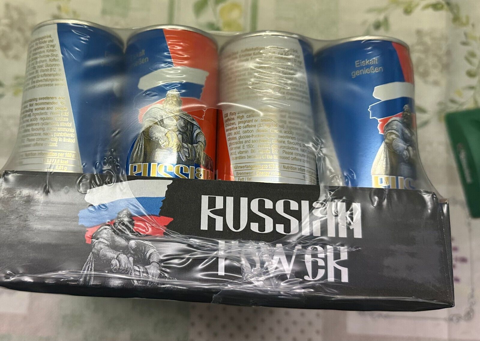 24er Russian POWER ENERGY DRINK mit 6€ Pfand, Ohne Zucker, Zero Sugar ...