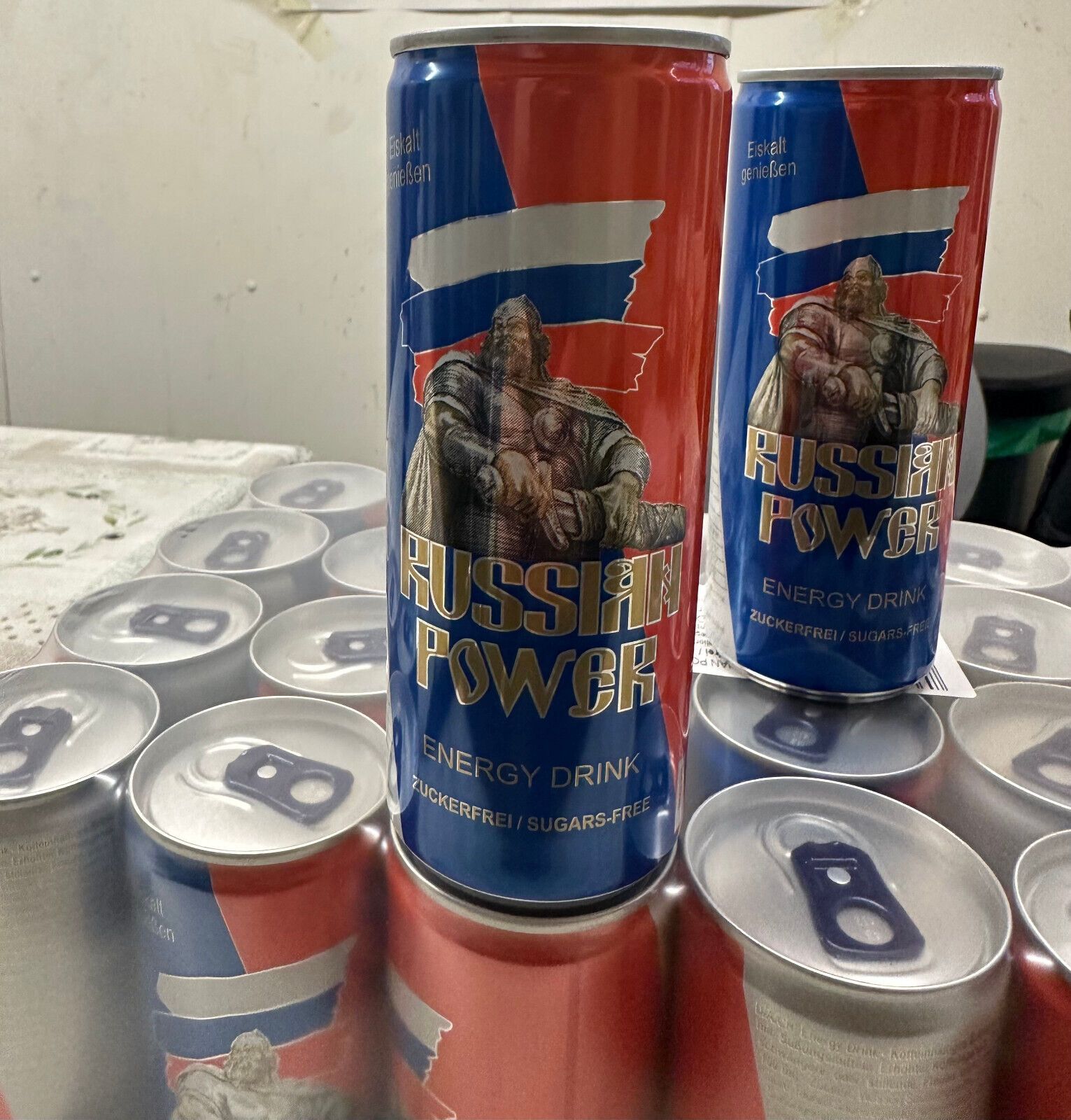 24er Russian POWER ENERGY DRINK mit 6€ Pfand, Ohne Zucker, Zero Sugar ...