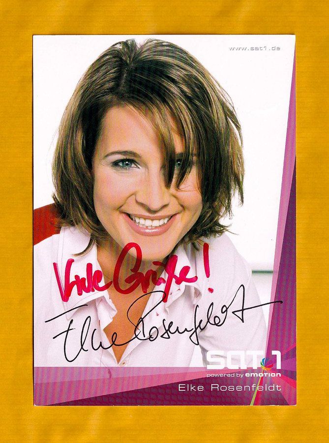 Elke Rosenfeldt (deutsche Moderatorin - Sat 1 ) - signiert kaufen bei ...