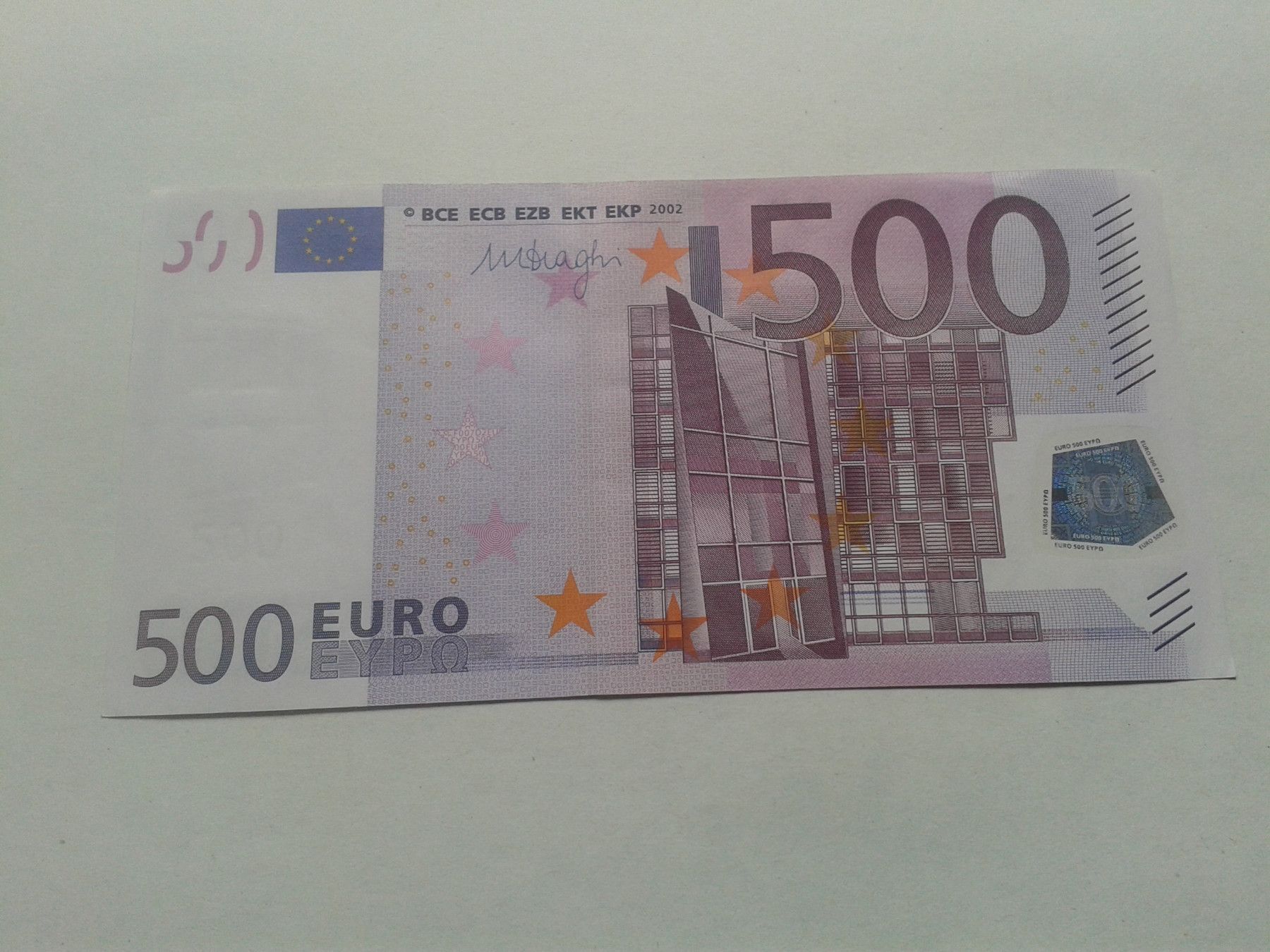 500 euro Banknote Geldschein 2002 Draghi seltene N24061 Serie 500 euro ...